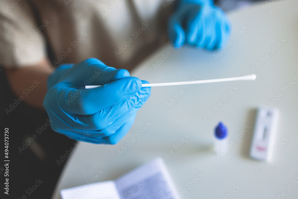 Process of express fast coronavirus covid Antigen AG PCR testing ...