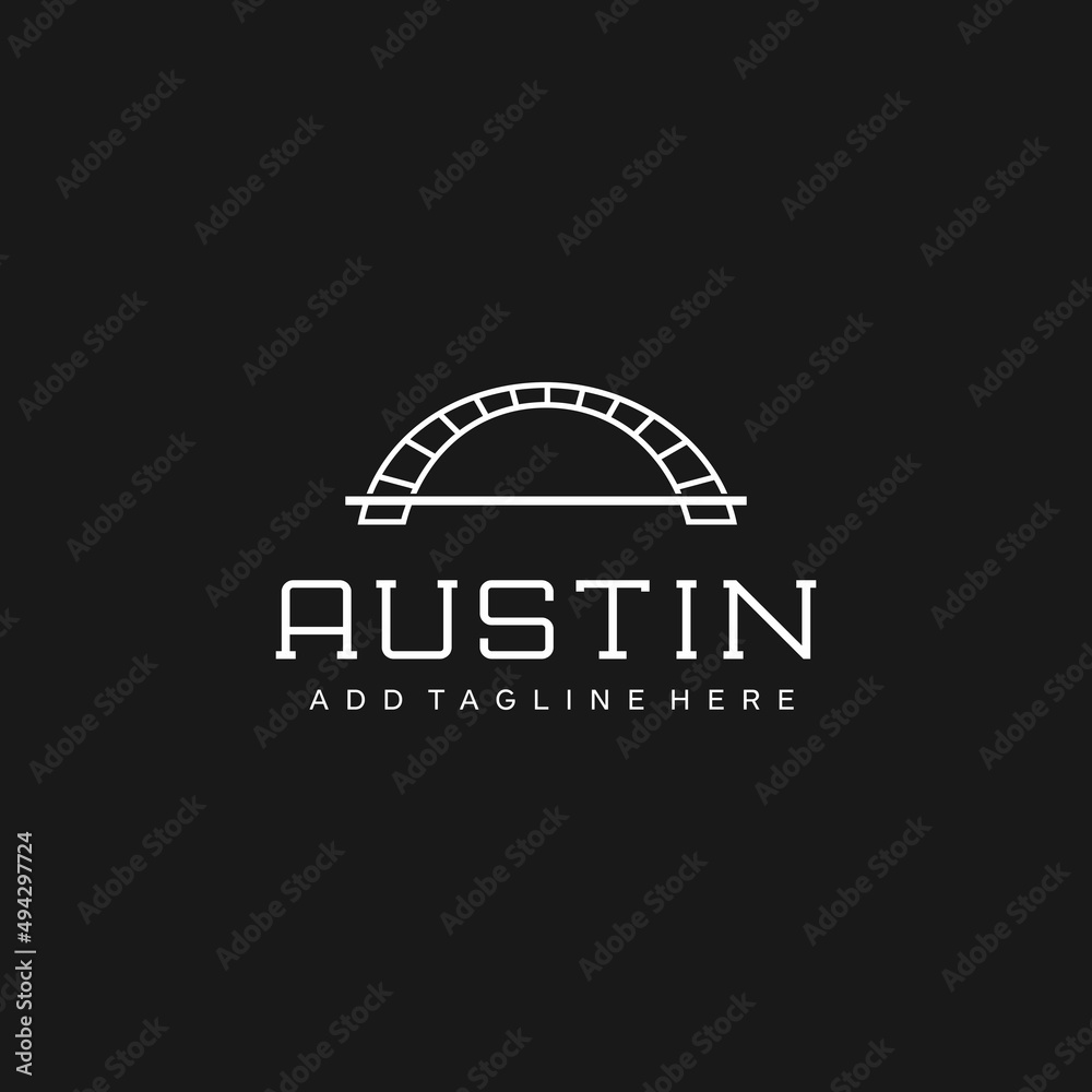 austin bridge for nice logo Stock Vector | Adobe Stock
