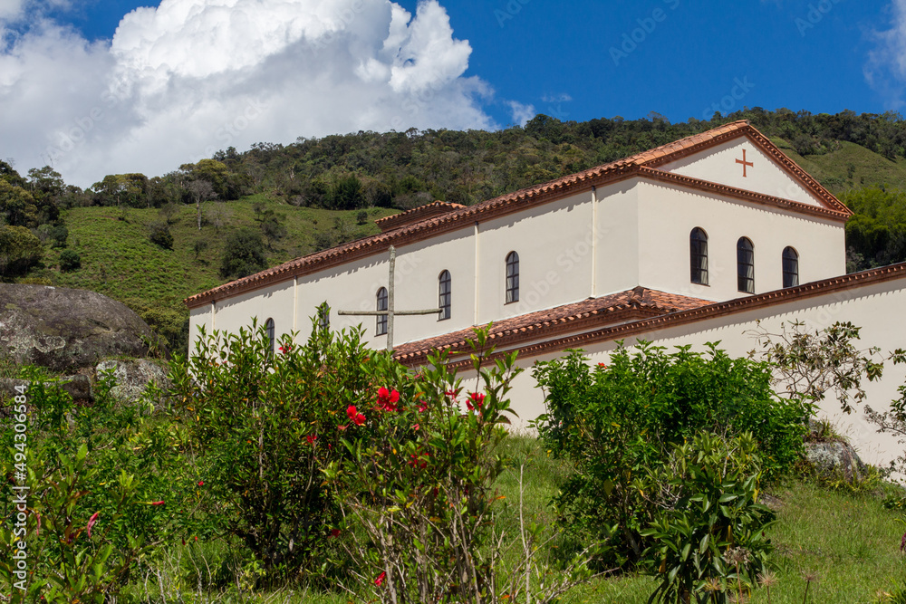 Foto de Stock Benedictine monastery of Guatape, Colombia (Monasterio ...