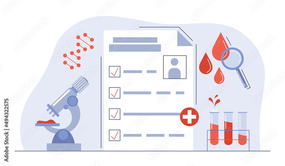 Medical blood test. Health screening for diagnosis, assessment of ...