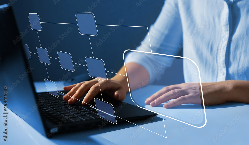 Scheme of hierarchy management of corporate and processing management. Business process and ...