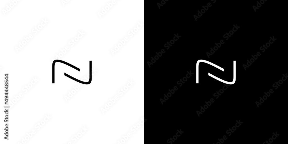 Simple and modern letter N initials logo design Stock Vector | Adobe Stock