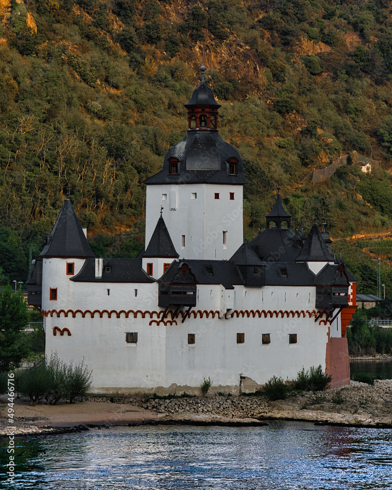 Pfalzgrafenstein Castle in Pfalz Island, Kaub, Rhineland-Palatinate ...
