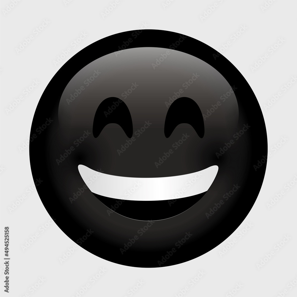 Vector emoji. Smiling face. Smile vector emoji. Happy emoticon. Cute ...