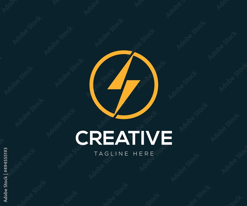 Lightning bolt logo design. Electricity Logo Template. Letter s logo ...