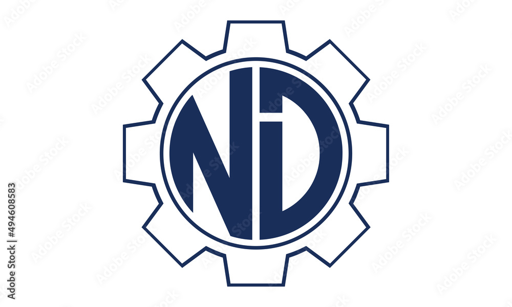 ND two letter monogram type mechanical | industrial | engineering ...
