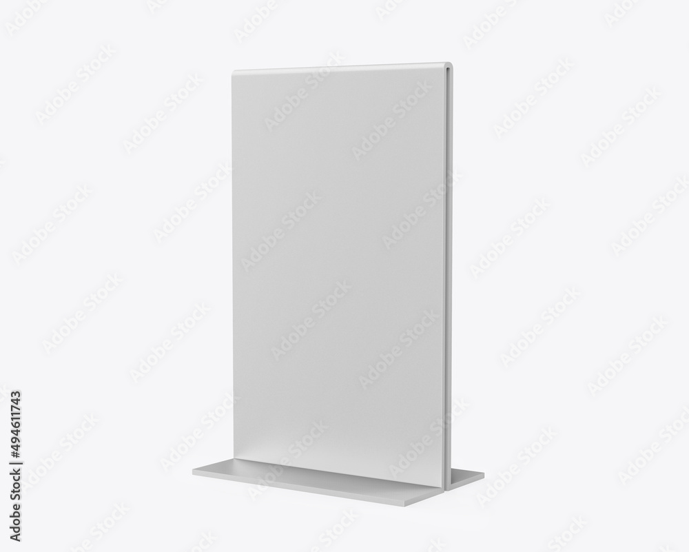 Metallic table talker, promotional upright menu table tent sign holder ...