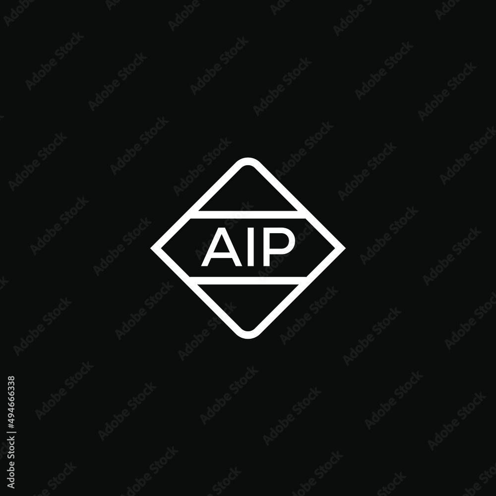 AIP letter design for logo and icon.AIP monogram logo.vector ...