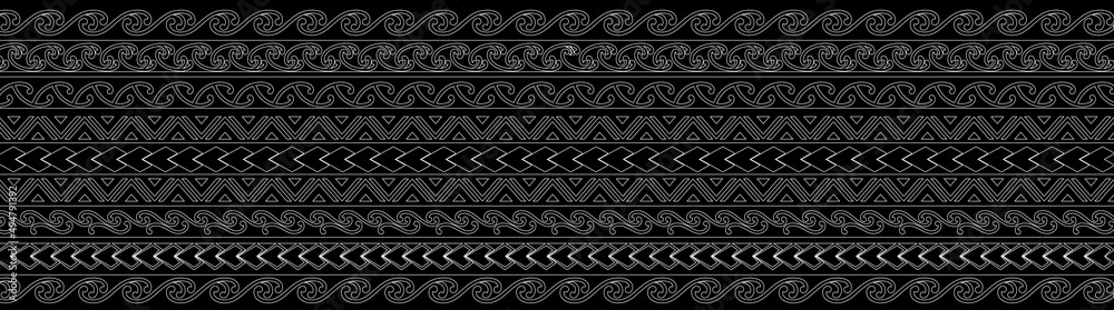 maori geometric pattern tattoo design texture line dark 마오리 문양 타투 도안 건대 ...