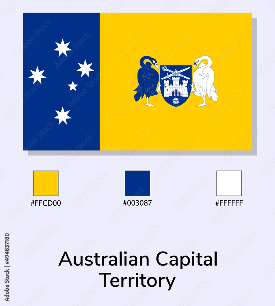Vector Illustration of Australian Capital Territory flag isolated on ...