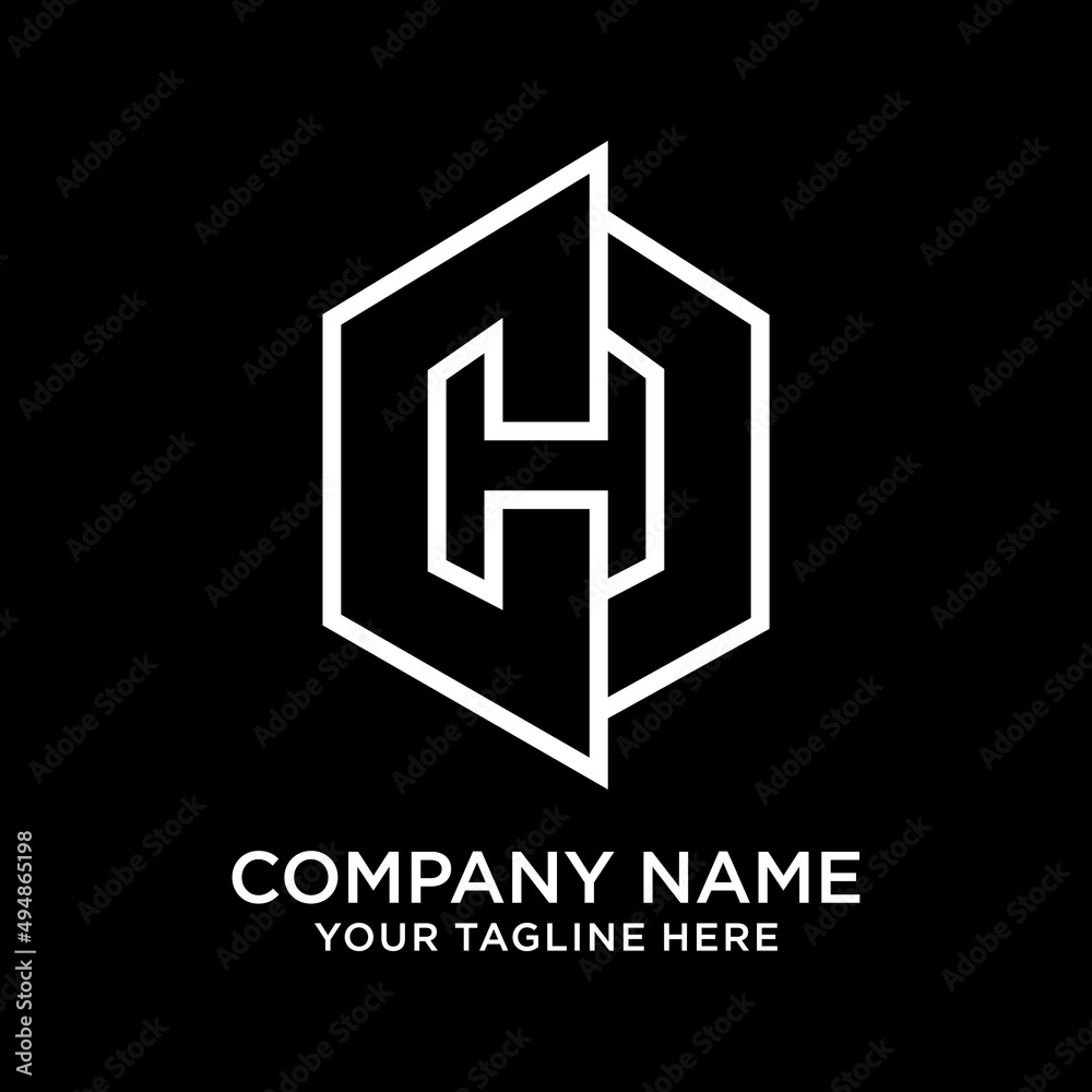 letter CHD logo design vector template Stock Vector | Adobe Stock