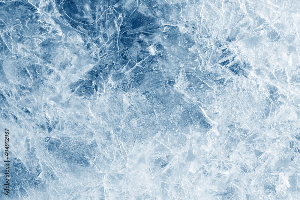 Ice background texture. Frozen water in various geometric abstract ...