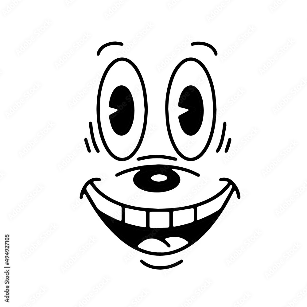 old cartoon mascot character elements. different clipart, faces, limbs ...