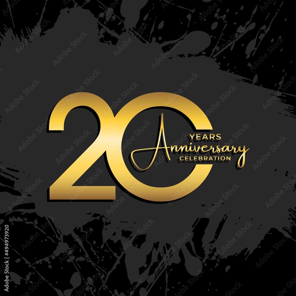 20th anniversary logotype. Golden Anniversary celebration template ...
