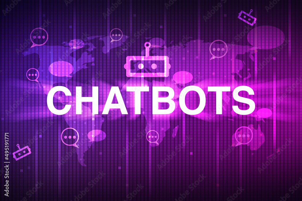 Stock-Illustration „Chatbots Abstract Technology Background, Modern ...