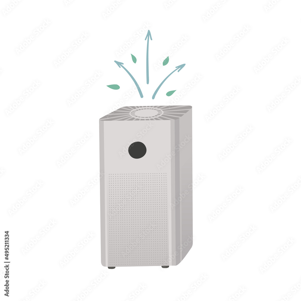 Air purifier. Vector Illustration for printing, backgrounds, covers ...