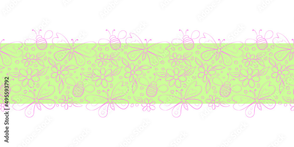 Image vectorielle Stock Vector cute edging, ribbon, border from ...
