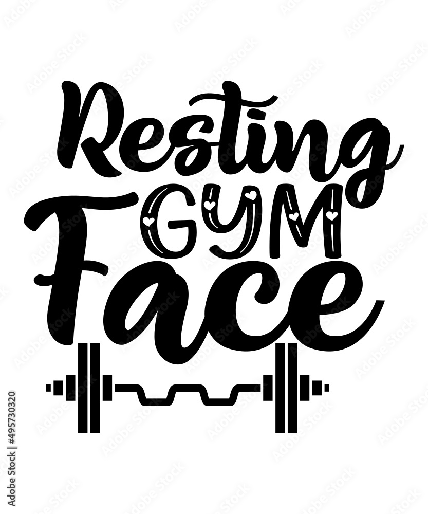 Image vectorielle Stock Workout SVG Bundle, Gym Motivation Svg, Gym ...