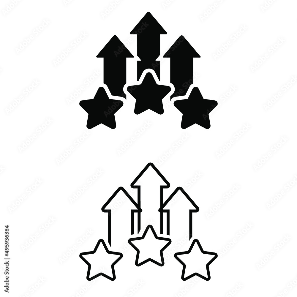 Star icon vector set. rating illustration sign collection. ranking ...