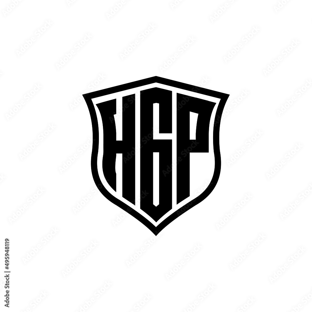 HGP letter logo design with white background in illustrator, cube logo ...