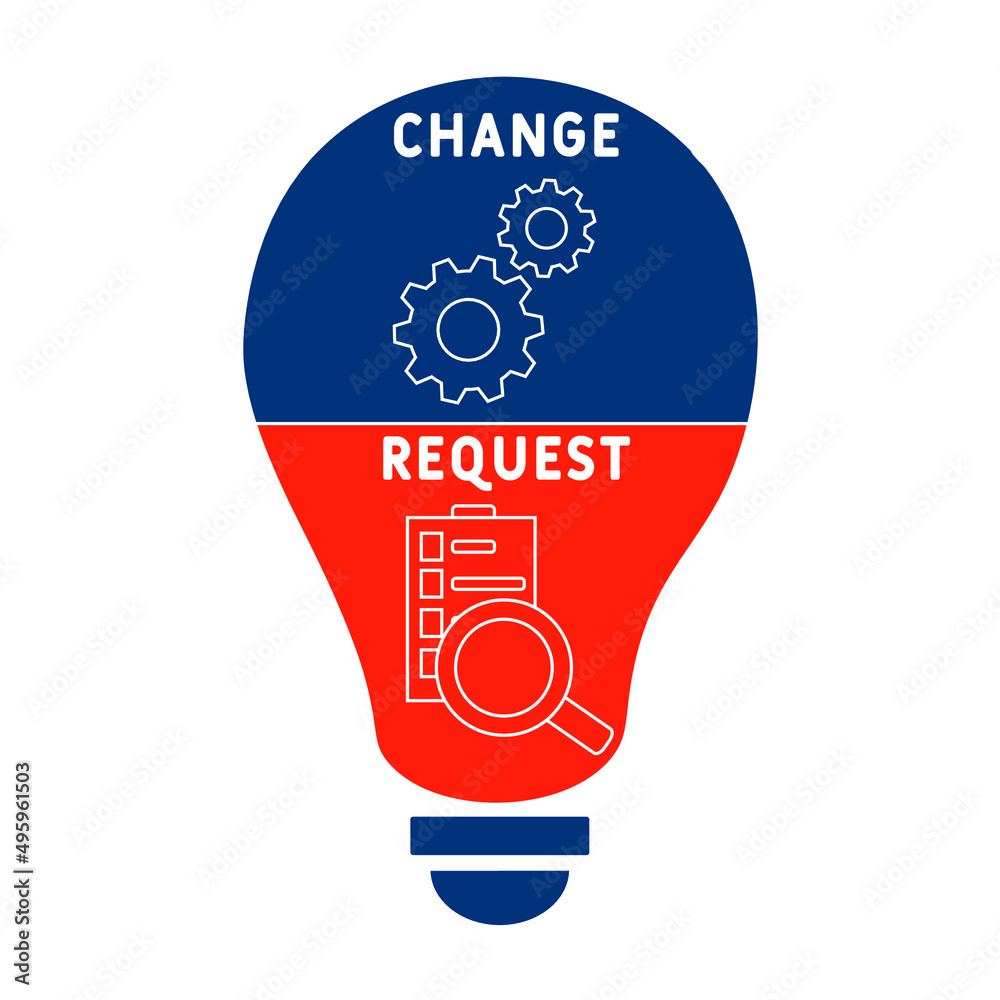 CR - Change Request acronym. business concept background. vector ...