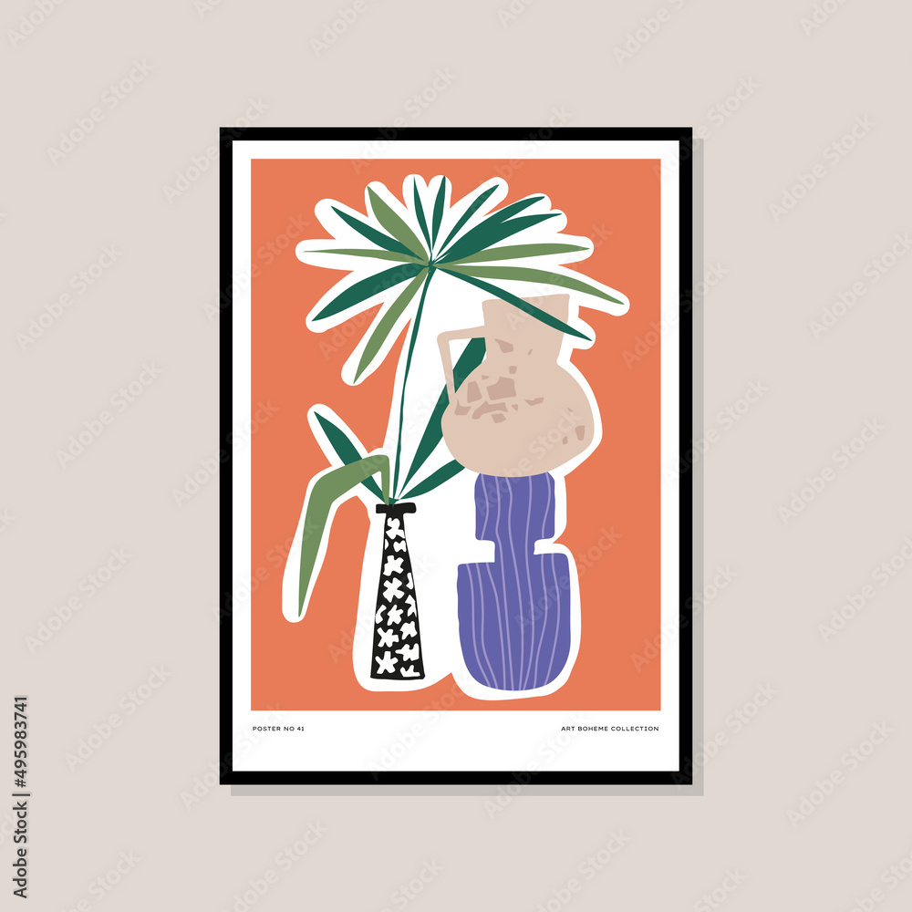 Aesthetic hand drawn posters for your wall art collection Stock Vector ...