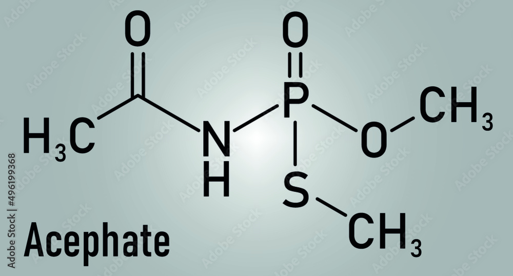 Acephate insecticide molecule. Skeletal formula. Stock Vector | Adobe Stock