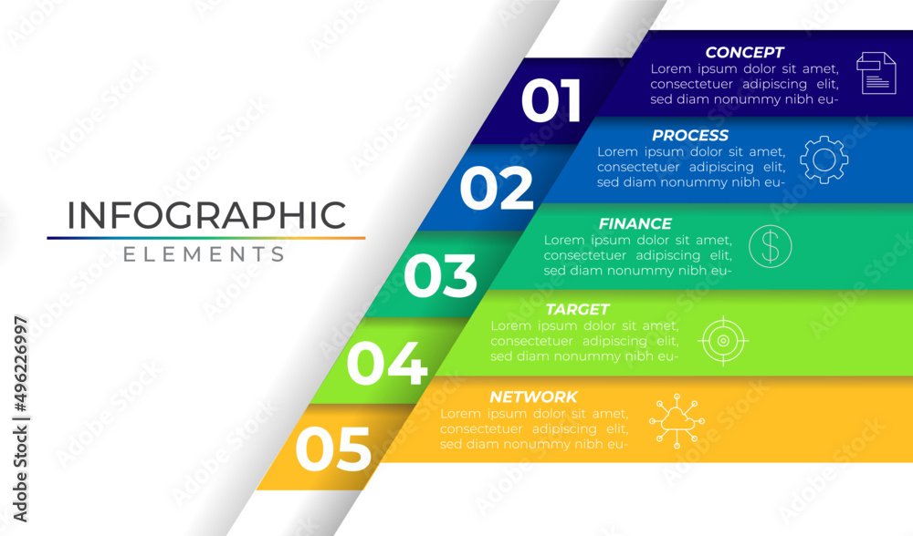 Minimal roadmap business infographic concept design vector with icons ...