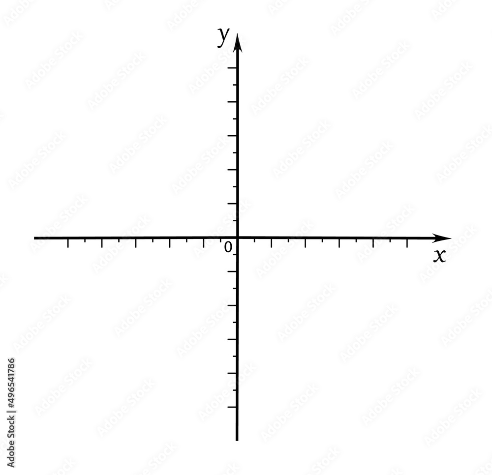 Cartesian coordinate system. vector illustration. template for drawing ...