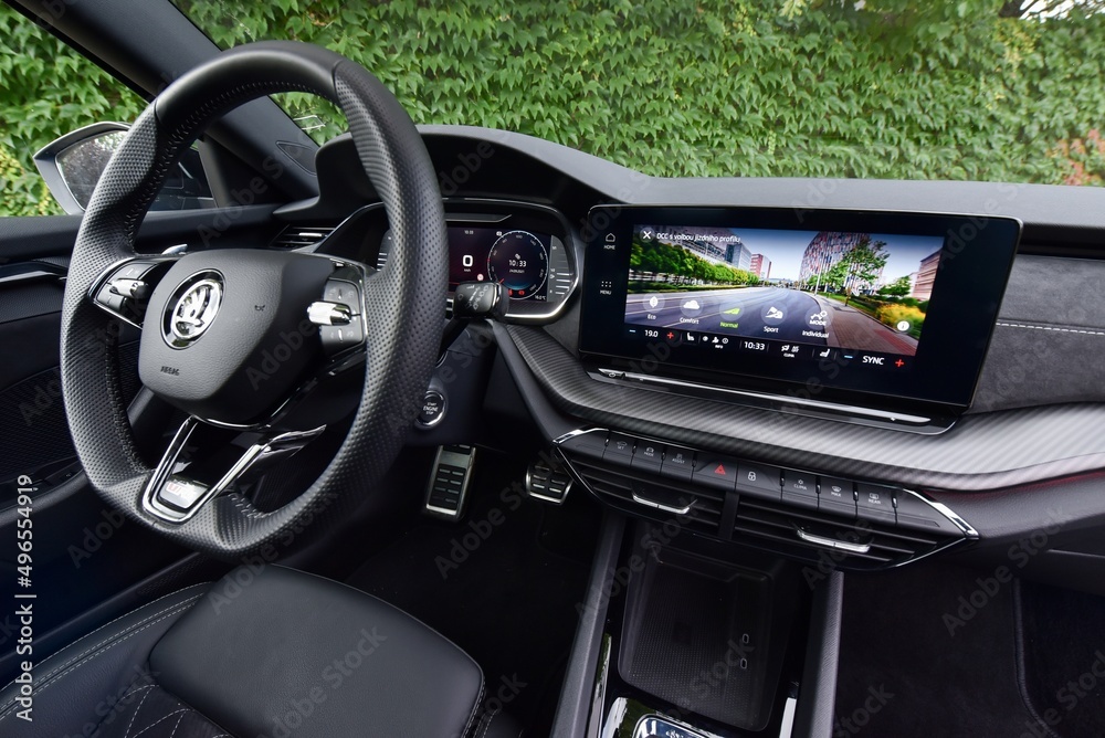 ภาพถ่าย Stock Škoda Octavia Combi RS. The fourth generation of the ...