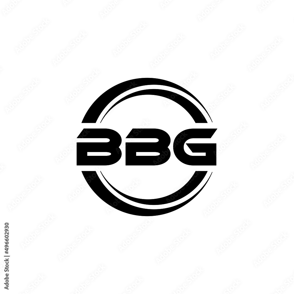 BBG letter logo design with white background in illustrator, vector ...