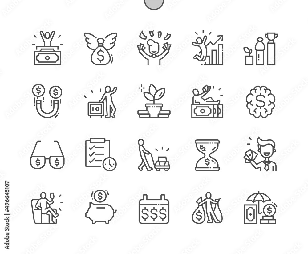 Millionaire. Luxury. Rich man. Money and investment. Success. Pixel ...