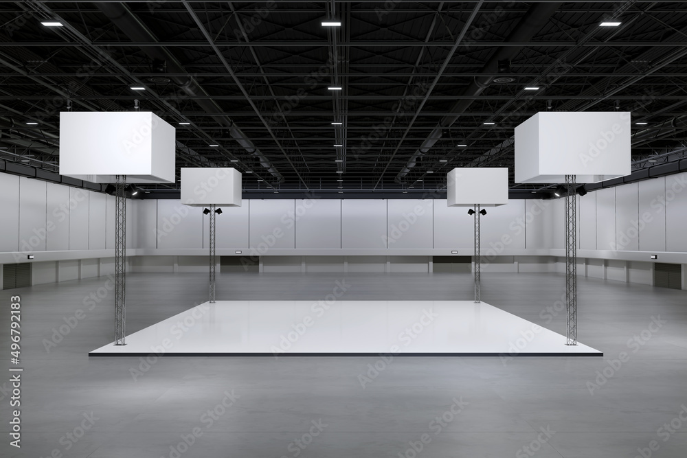 Exhibition stand for mockup and Corporate identity,Display design.Empty ...