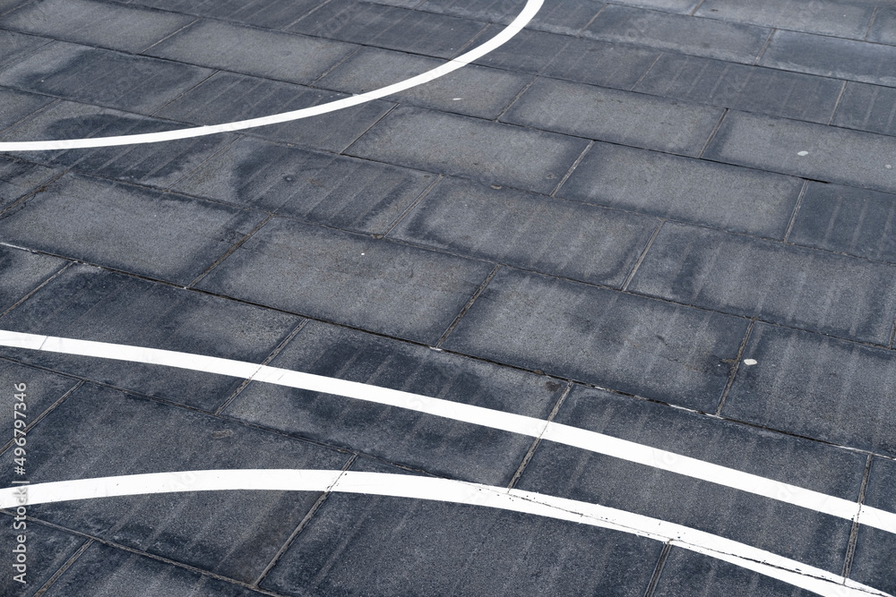 lines on the ground marking a sports field Stock Photo | Adobe Stock