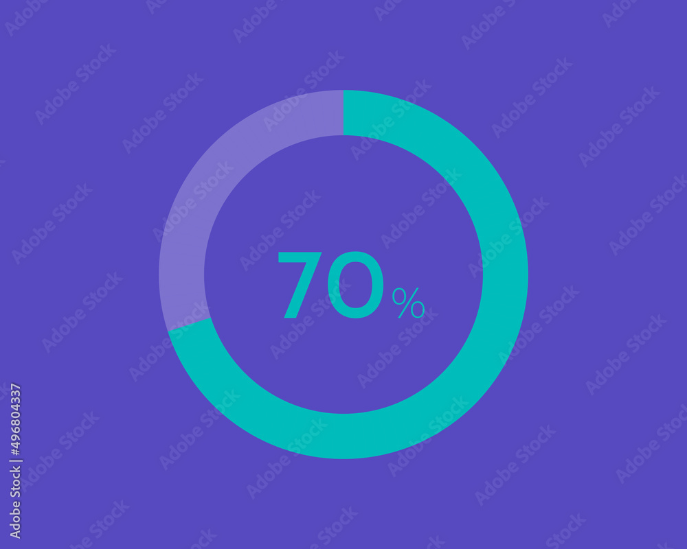 70 Percentage diagrams on blue color background HD, pie chart for Your ...