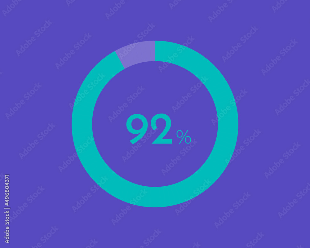 92 Percentage diagrams on blue color background HD, pie chart for Your ...