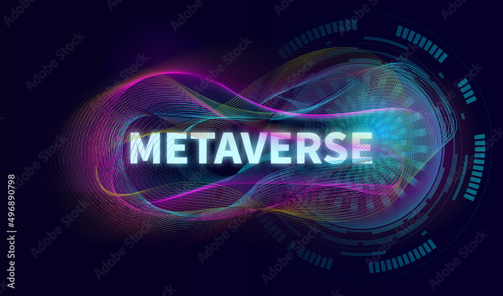 Digital Information Wave for Metaverse concept. Vector of abstracrt ...