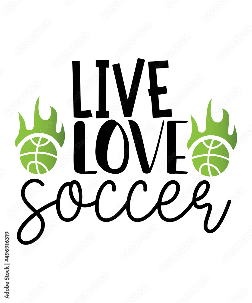 Vector de Stock Soccer SVG Bundle Cut Files, Love Soccer Svg, Soccer ...
