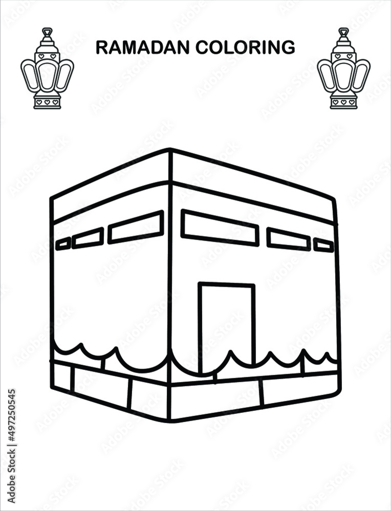 Vector de Stock The Muslim holy place makkah icon Ramadan Children ...