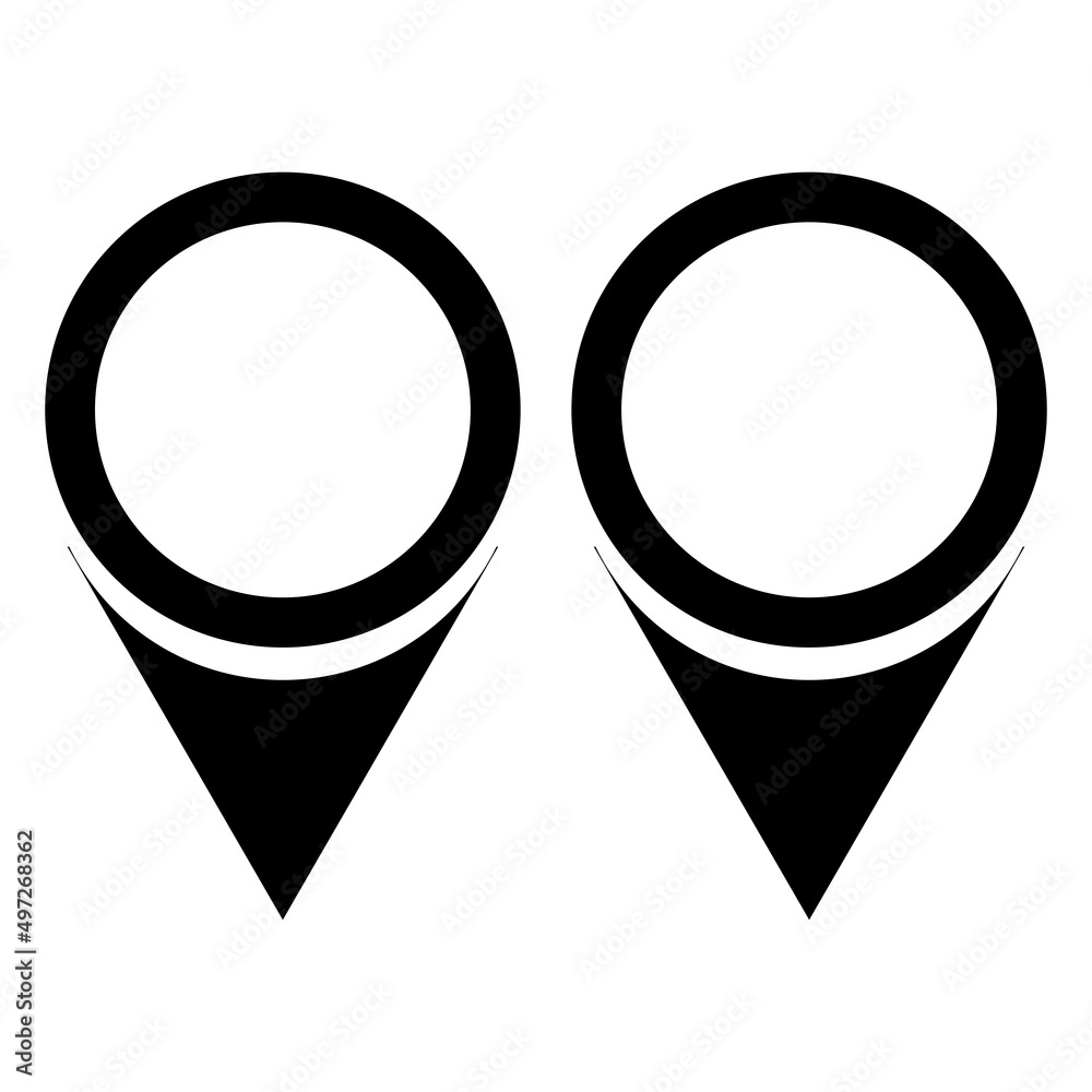 Location icon of simple forms of point of location.Pin icon . Location icon symbol isolated.16 ...