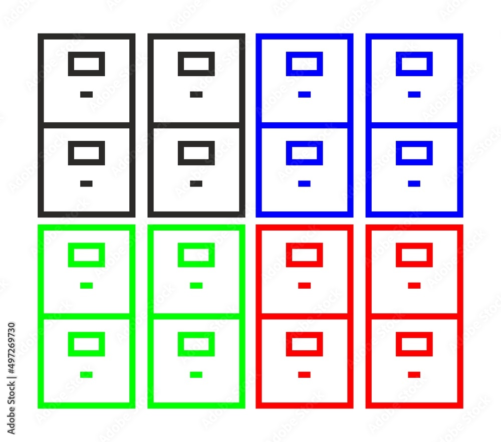 Folder icon creative design template. Editable outline line illustration for app, website.Folder ...