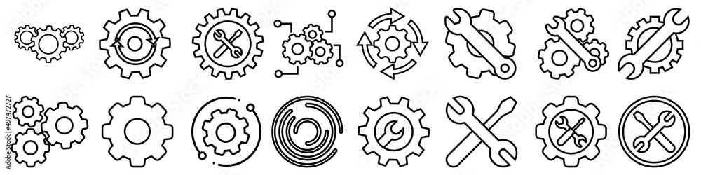 Options icon vector set. settings illustration sign collection ...
