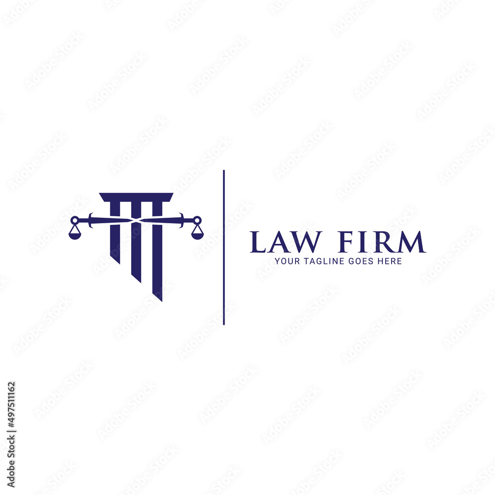 Law firm logo design vector template. Stock Vector | Adobe Stock