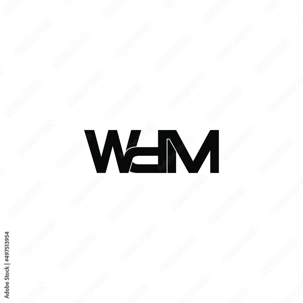 wdm letter original monogram logo design Stock Vector | Adobe Stock