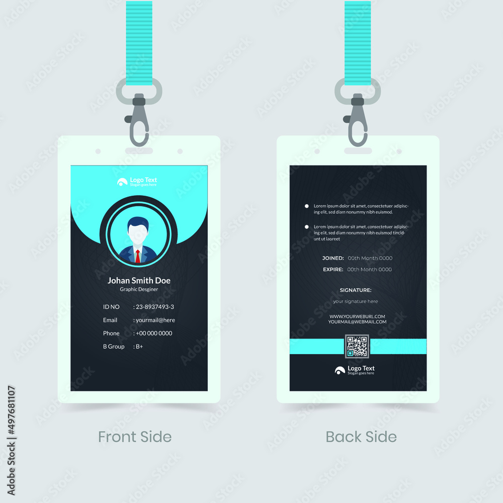 Corporate Employee ID Card Design. Luxury, Modern, Elegant ...