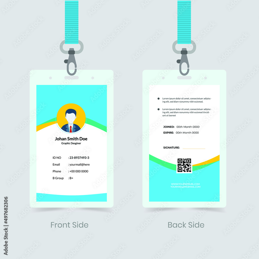 Corporate Employee ID Card Design. Luxury, Modern, Elegant ...