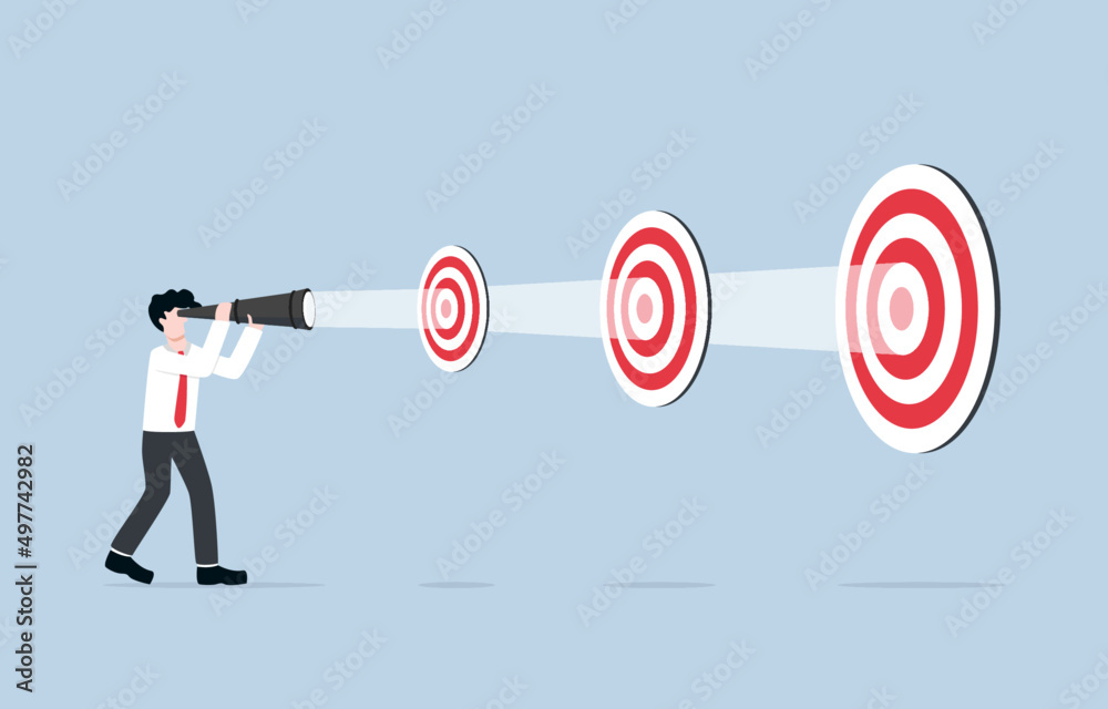 Business vision to gain more achievement, aptitude to reach bigger goal ...