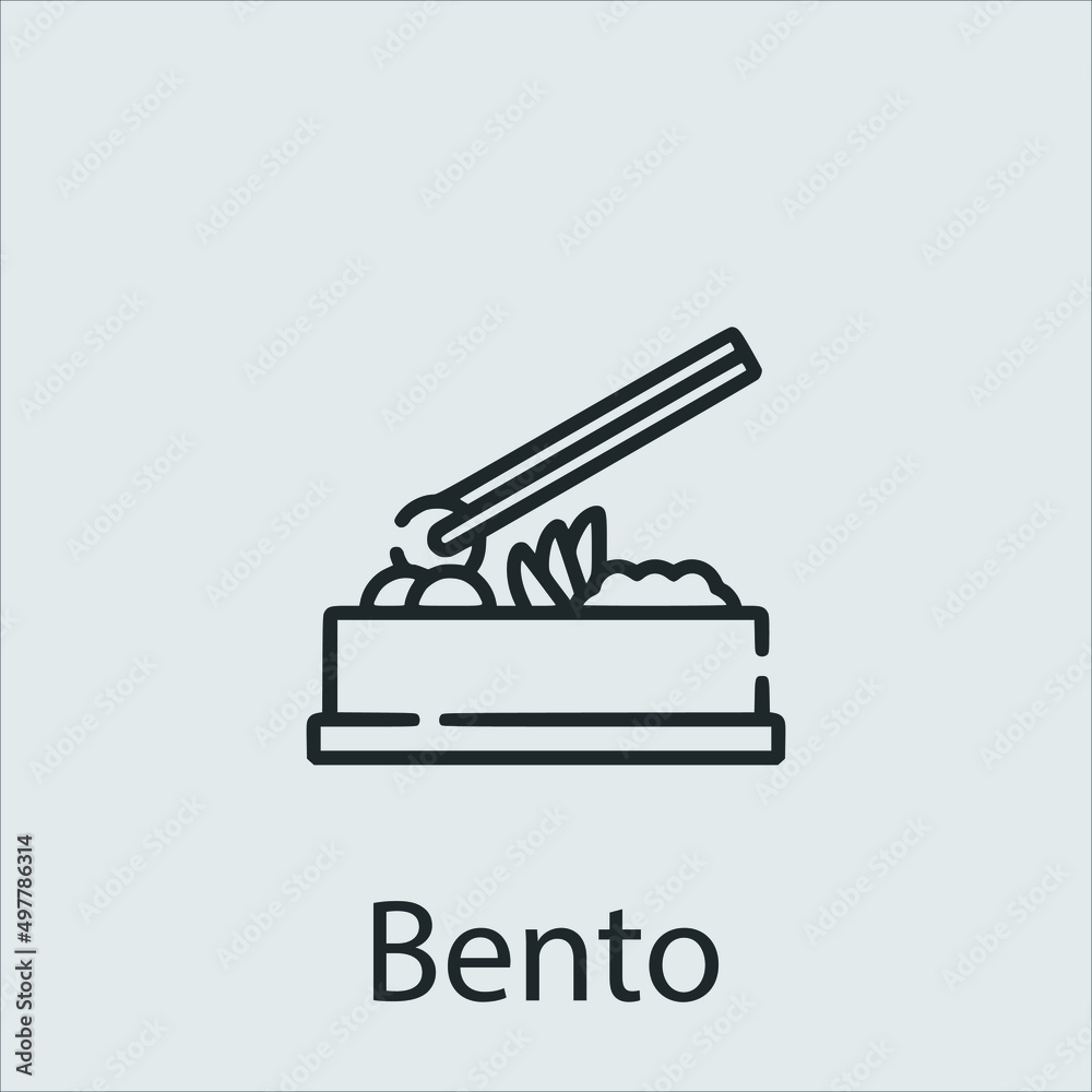 bento icon vector icon.Editable stroke.linear style sign for use web ...