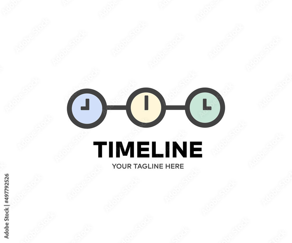 Timeline and schedule isolated logo design. Infographic vector design ...