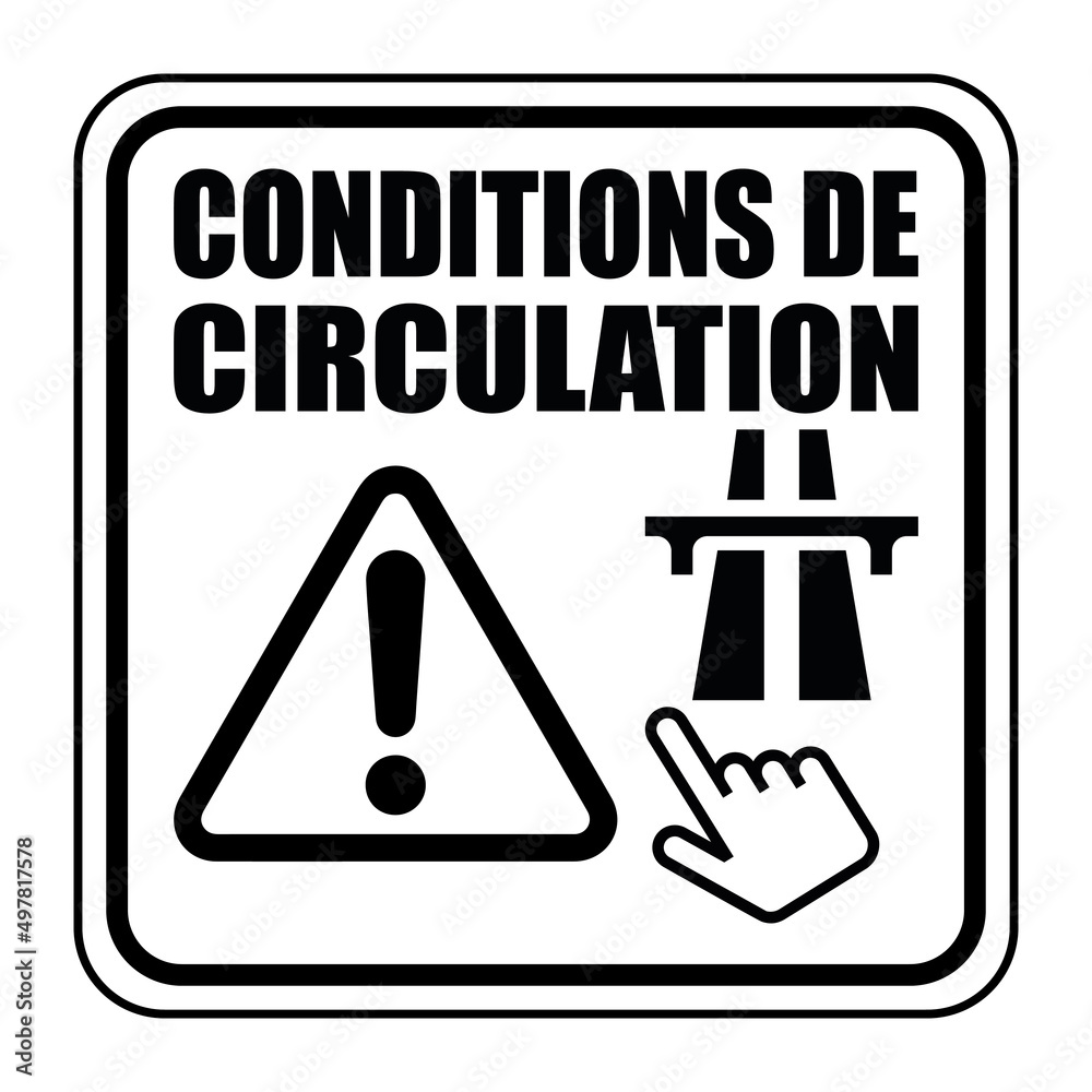 Logo conditions de circulation. Stock Vector | Adobe Stock